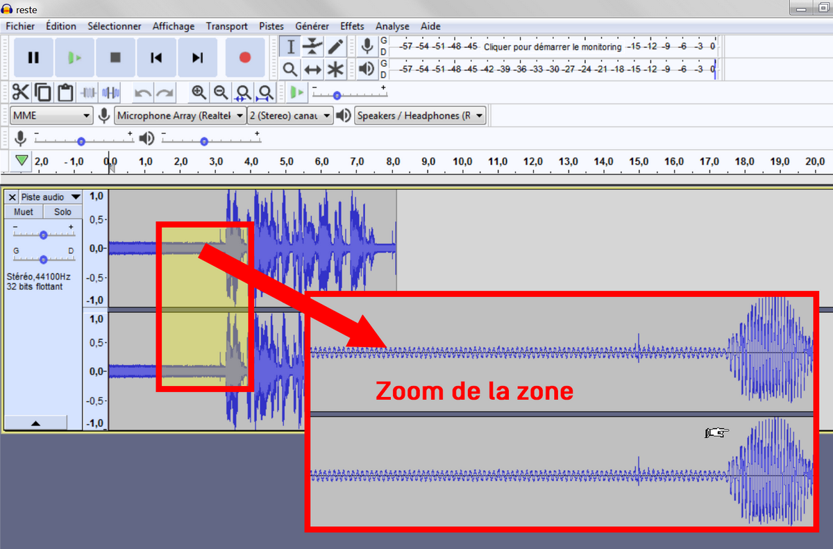 Prise en main du logiciel Audacity